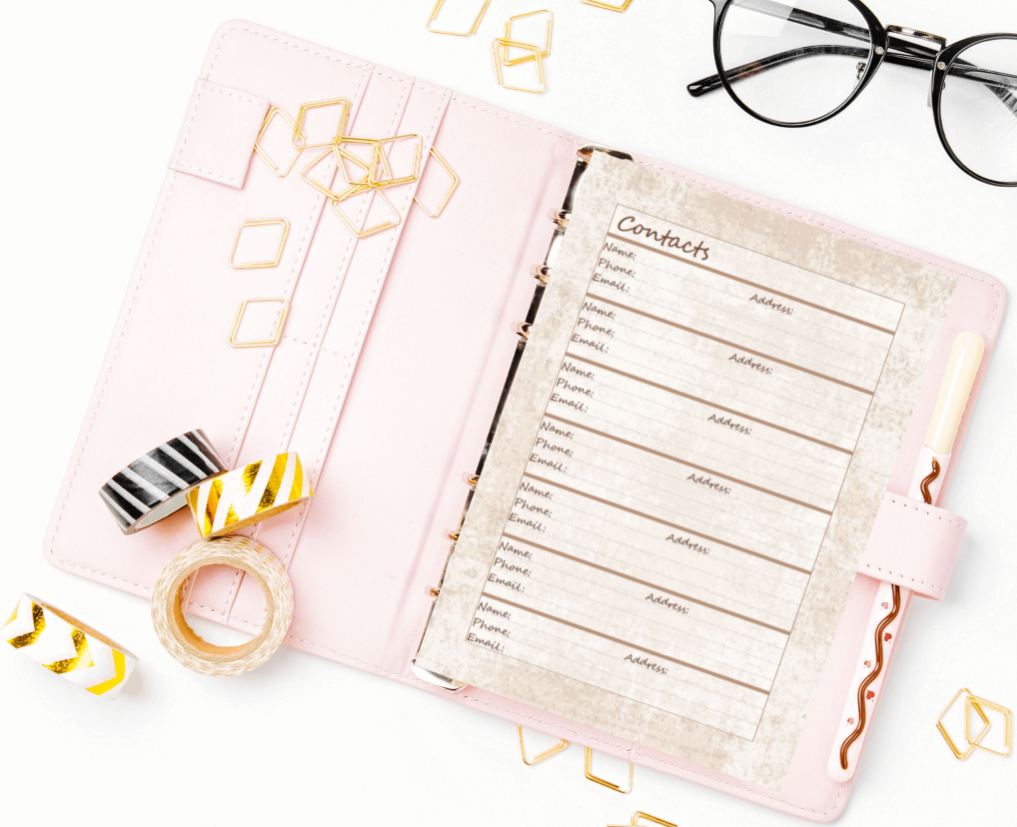 Contacts Planner Refill | The Clever Planner
