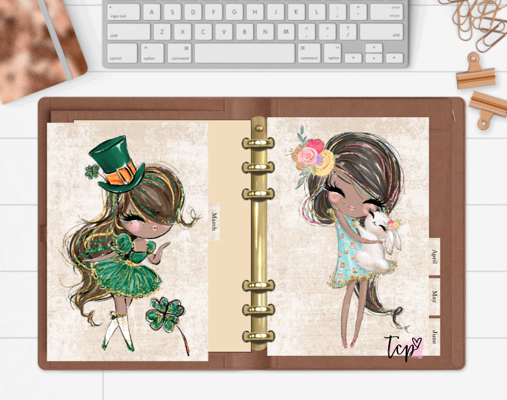 12 Month Divider Tab Set | The Clever Planner