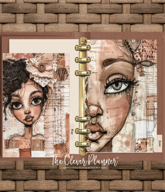 12 Month Divider Tab Set African American women | The Clever Planner