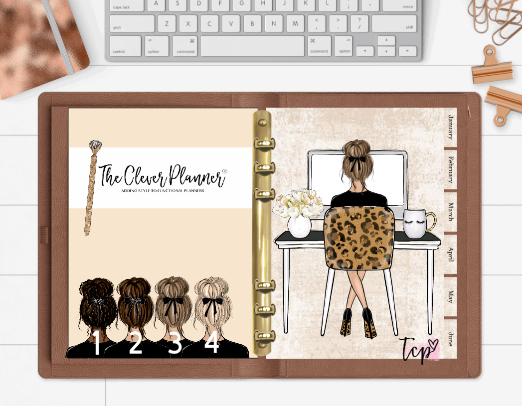 12 Month Divider Tab Set Leopard Lover | The Clever Planner