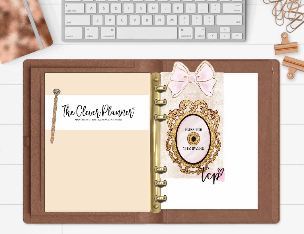 Planner Bookmark Page keeper Pink Bow Bookmark | The Clever Planner